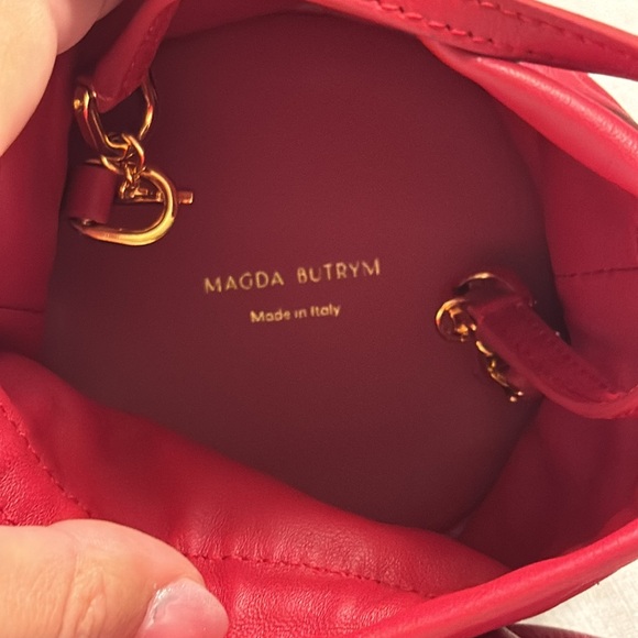 Magda Butrym | Bags | Nwot Magda Butrym Iconic Micro Red Leather Bucket ...